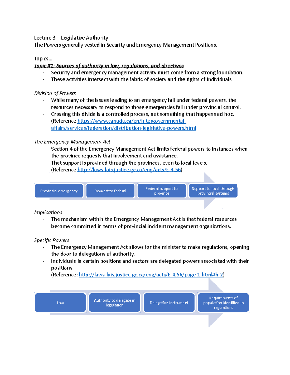 Lecture 3 - Legislative Authority - Lecture 3 – Legislative Authority ...