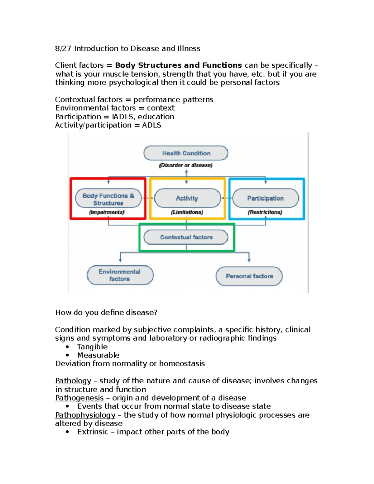 Introduction to Disease and Illness - but if you are thinking more ...