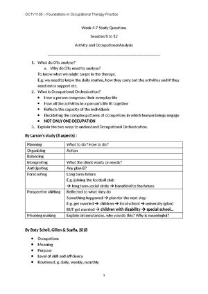 Turning Point 3 PDF - Summary Foundations In Occupational Therapy ...