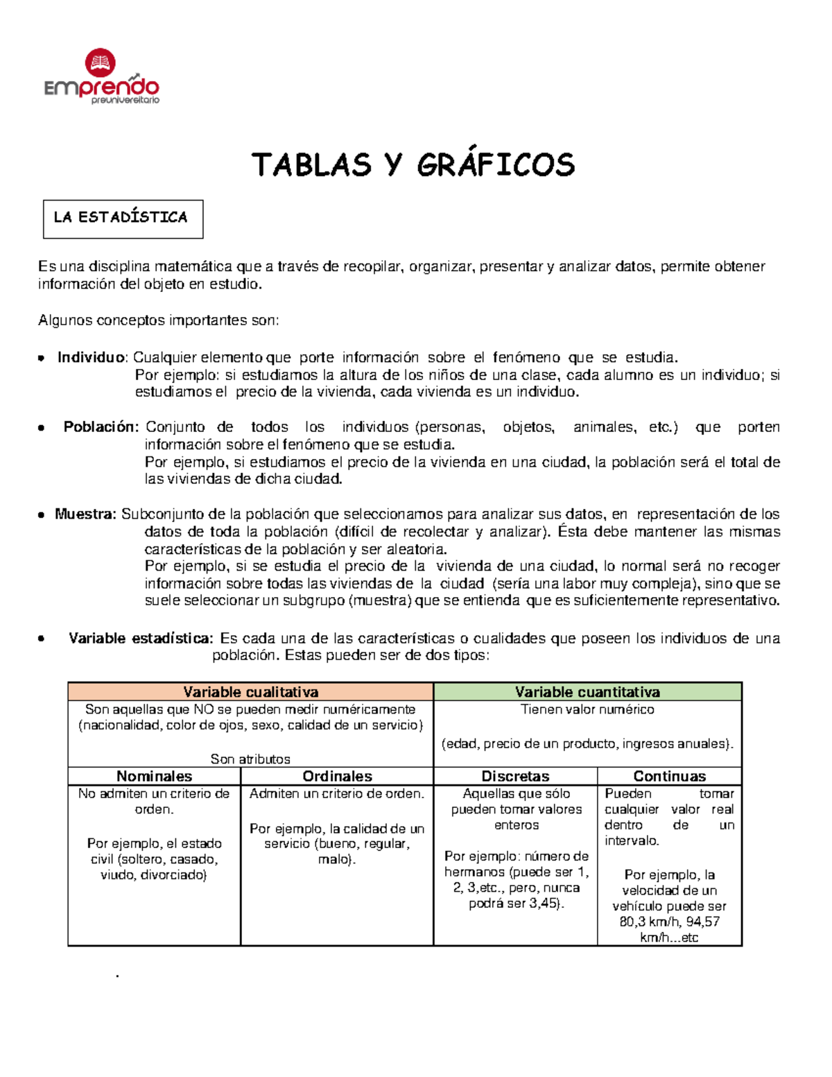 1. Tablas y gráficos - notas - TABLAS Y GR¡FICOS Es una disciplina ...