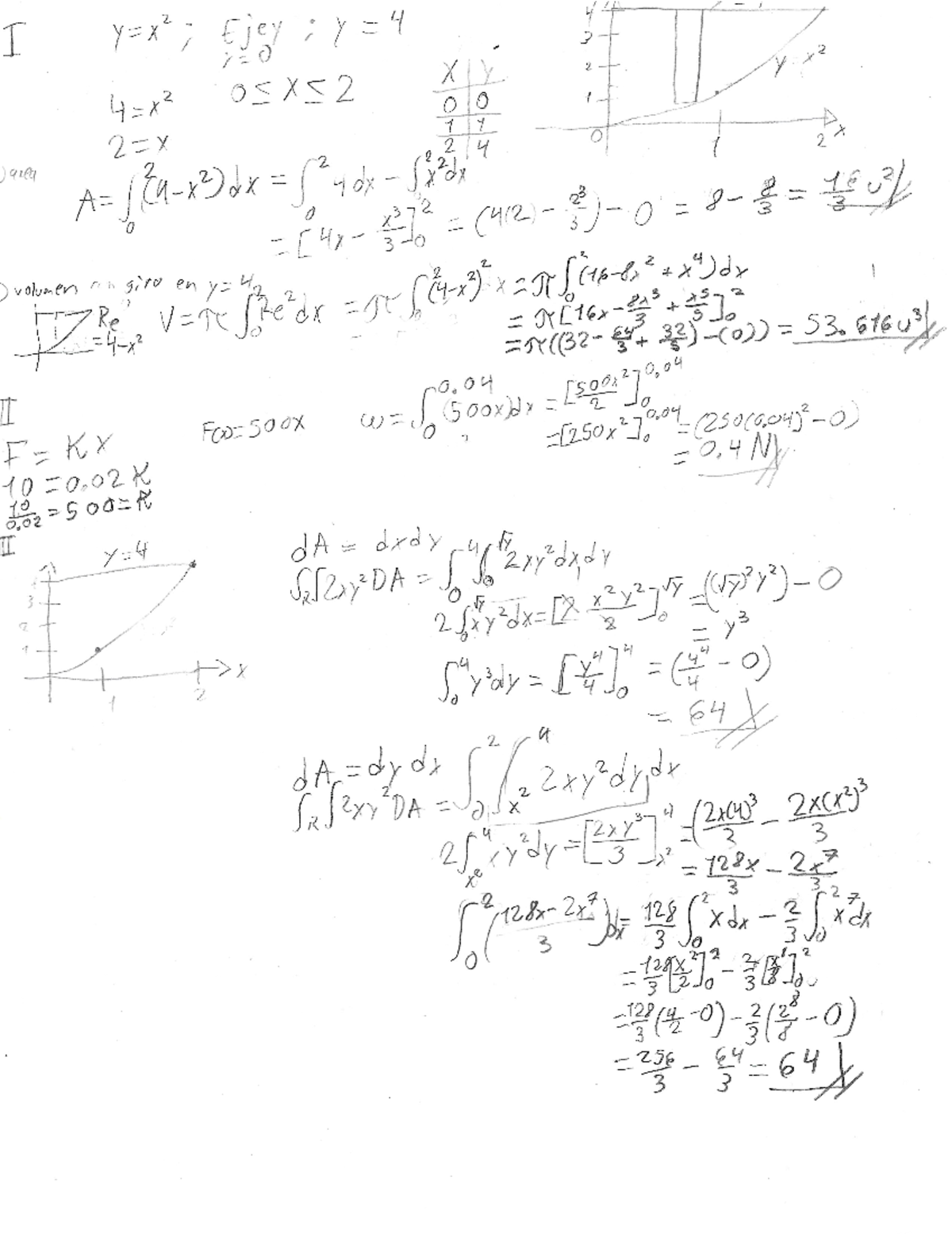 PIA MATE Correcto - Resuelta - Matlab - I y=x; Ejey ; y = 4 if 1=0 XLY The 2 Y x2 4=x2 05X52 00 ...