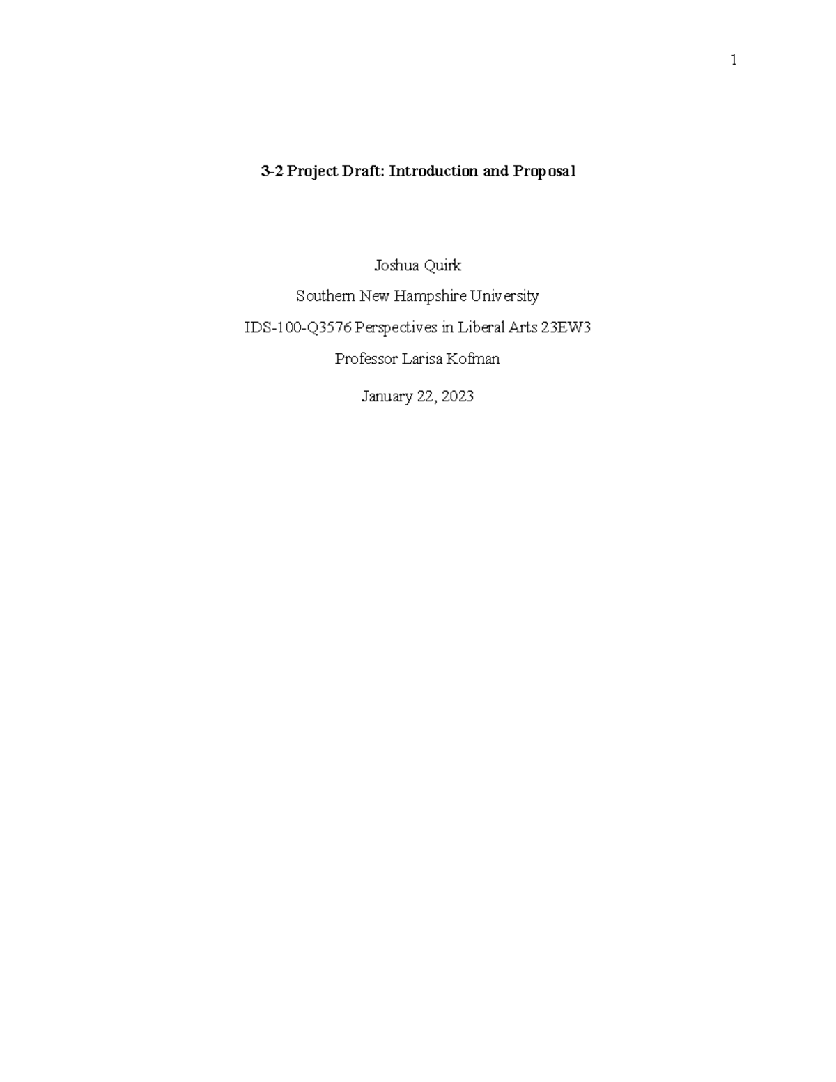 3 2 project draft - 4.0 GPA - 3-2 Project Draft: Introduction and ...