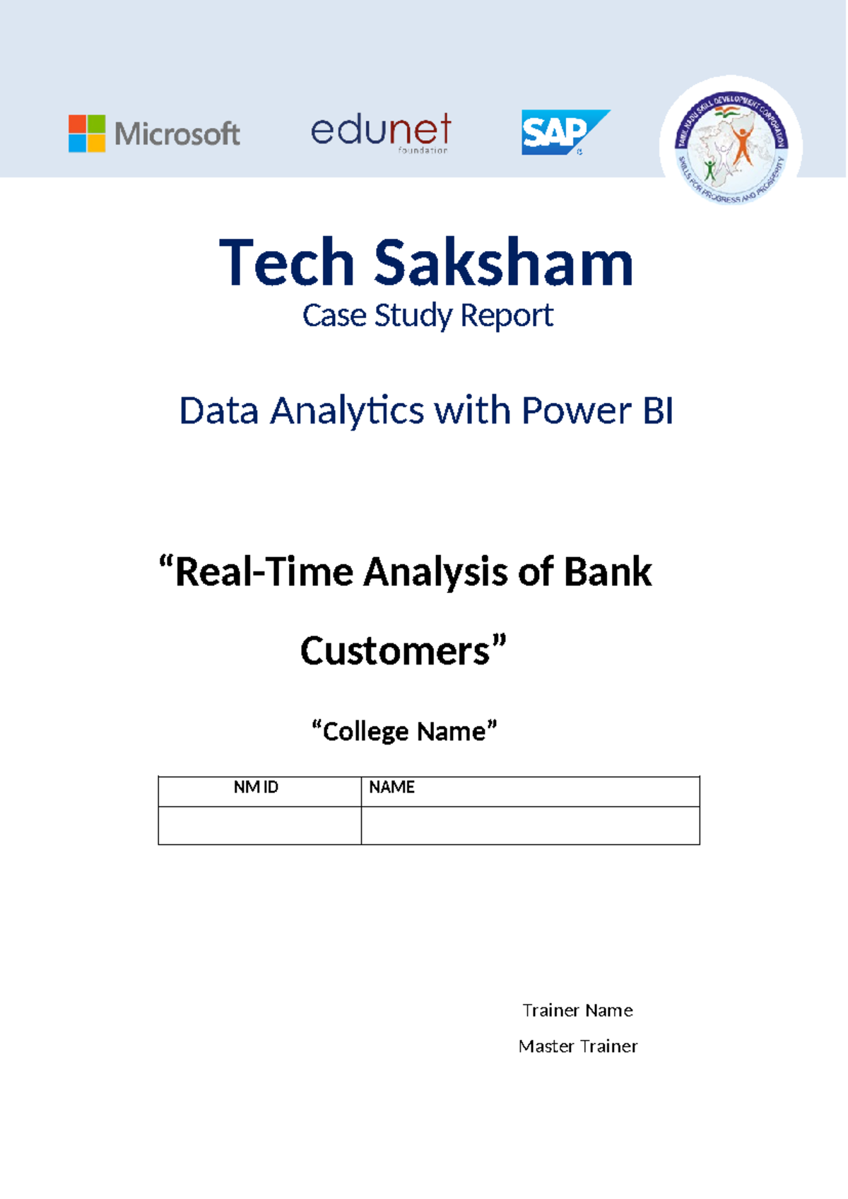 Power BI Case Study Sample Report - “Real-Time Analysis of Bank ...