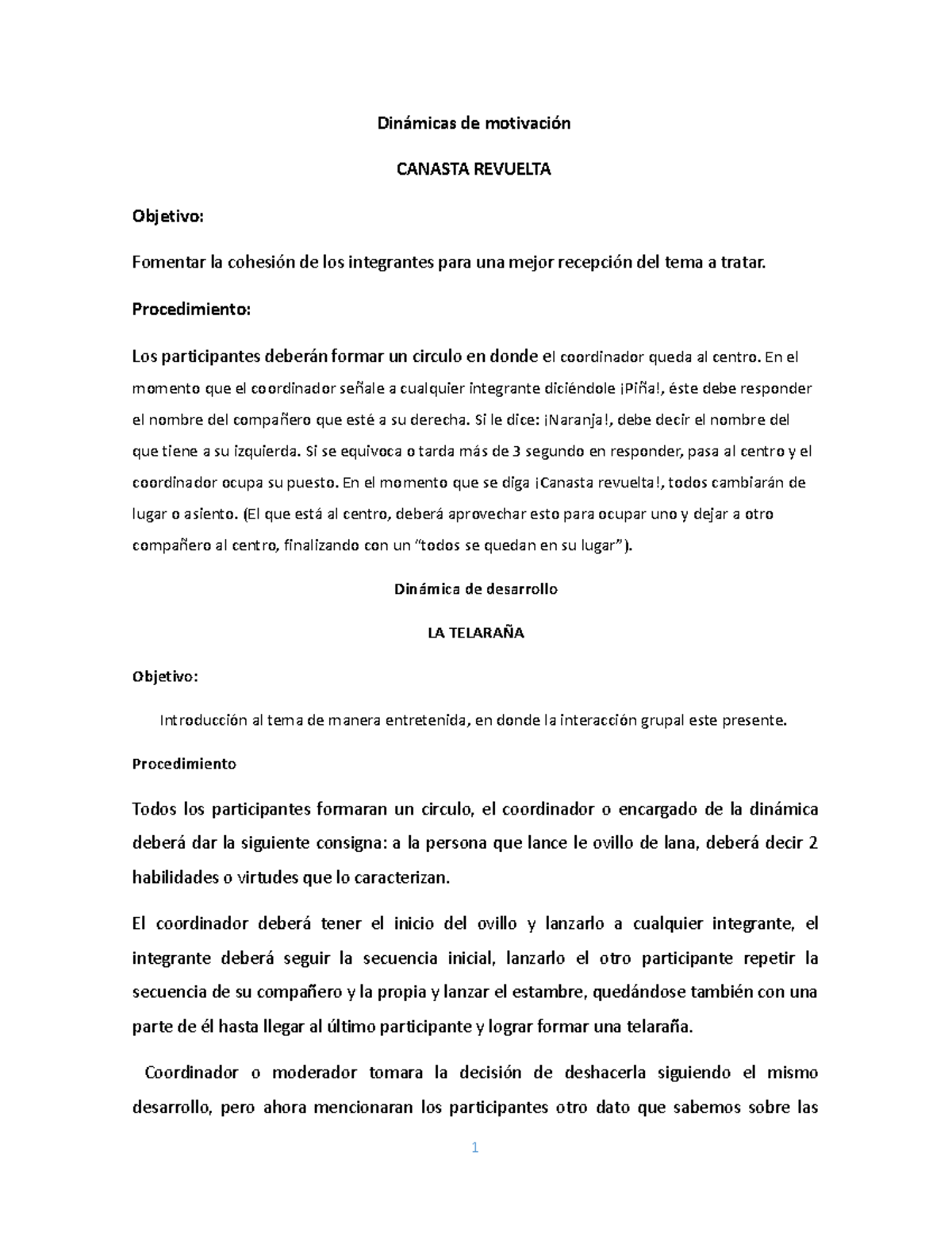 INT - inteligencias multiples - Dinámicas de motivación CANASTA ...