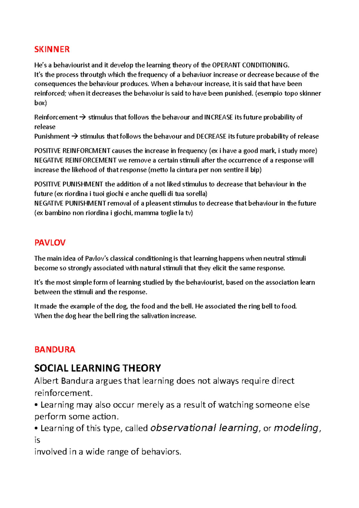Learning Theories - SKINNER He’s a behaviourist and it develop the ...