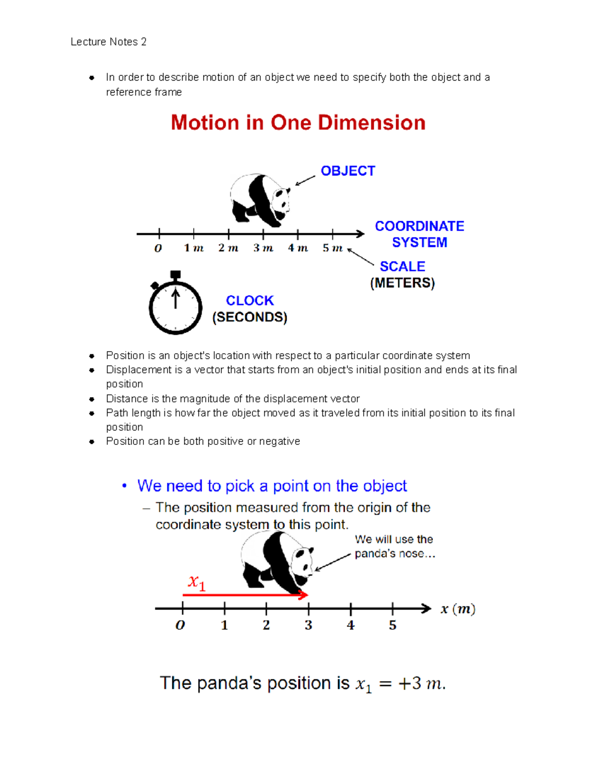 Lecture Notes 2 - Object falling down and accelerating via gravity ...