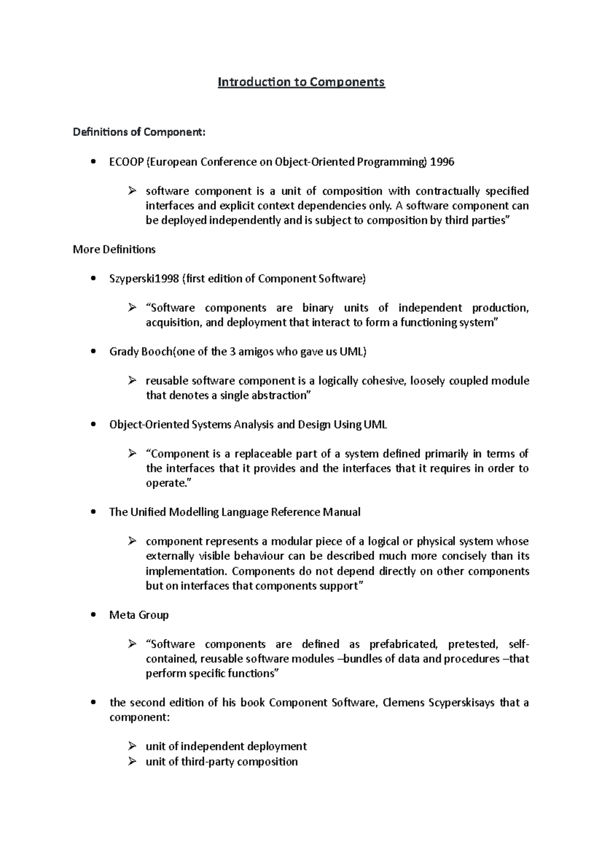 Lecture 3 Introduction to Components - Introduction to Components ...