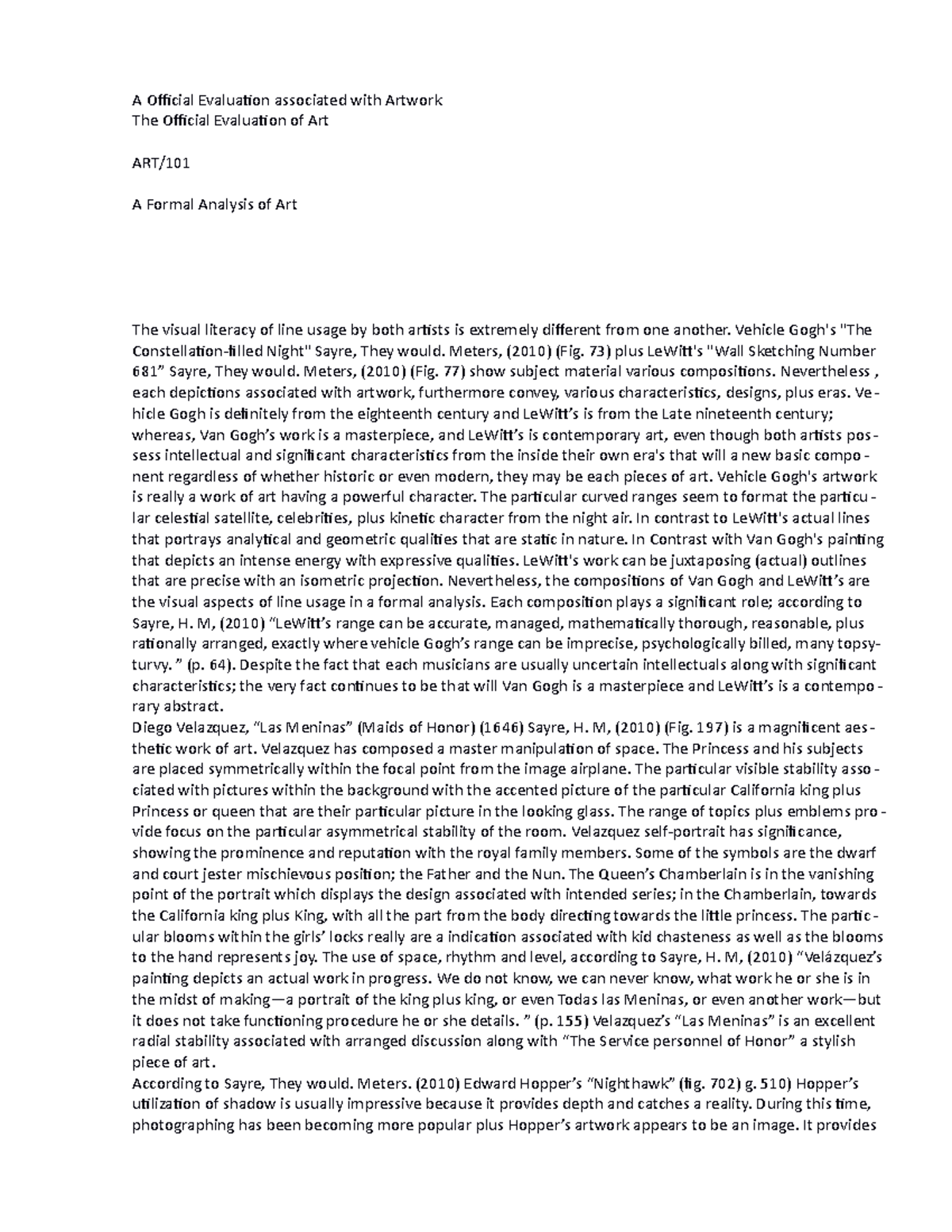 How To Write An Art Analysis Paper At Elsie Lowery Blog