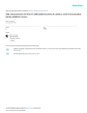 7C Implementation Protocol FOR POLICY STUDIES - PPM040 - MUT - Studocu