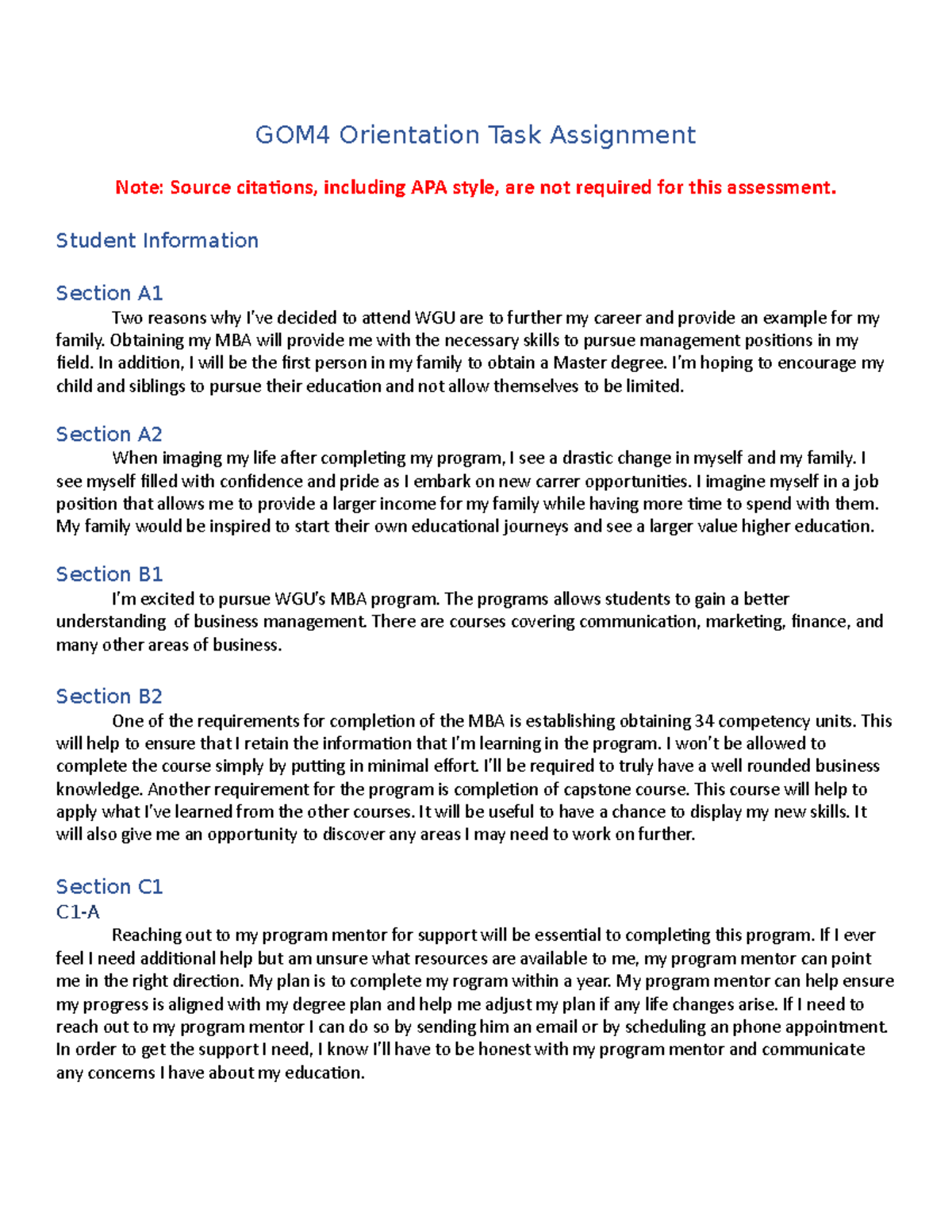 Orientation Task B. Hawkins - GOM4 Orientation Task Assignment Note: Source citations, including ...