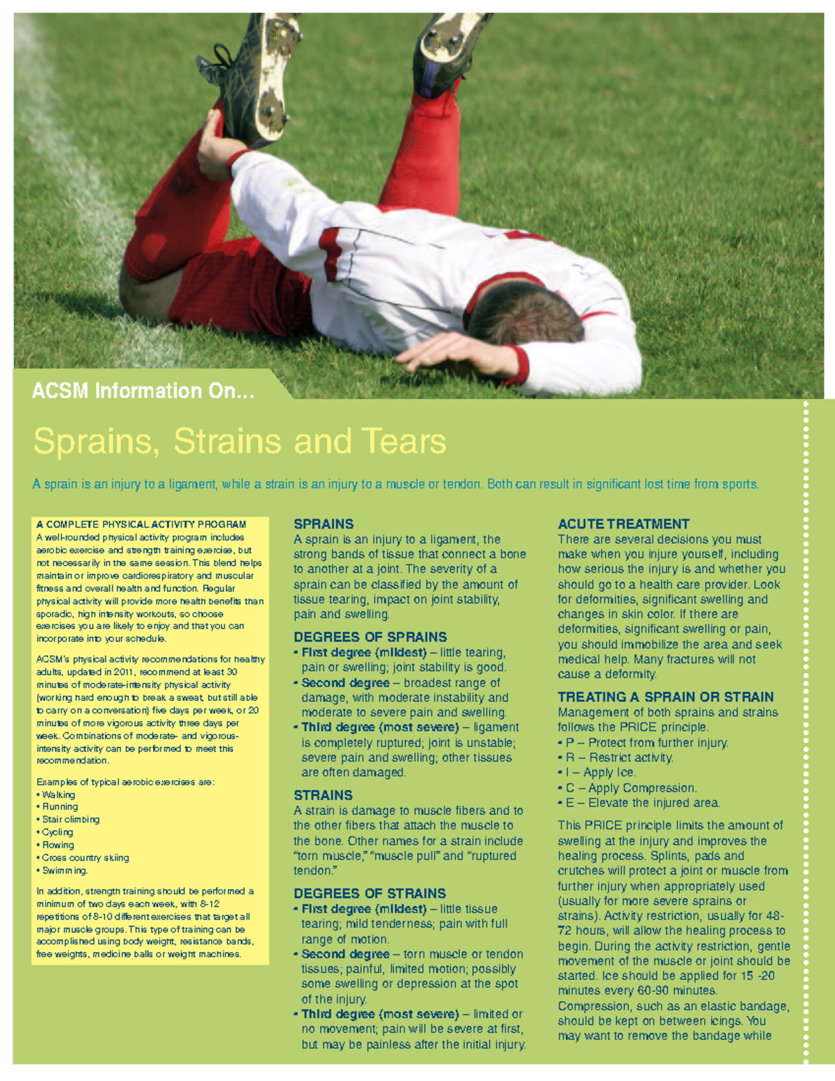 Sprains-strains-and-tears use as handout - Sprains, Strains and Tears A ...