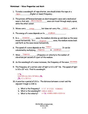 Standing Waves - Standing Waves (This unit, including this lesson, is ...