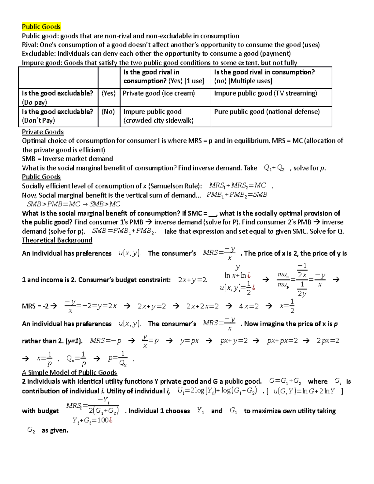 Exam 2 Formulas - A textbook summary formula study guide for Public ...