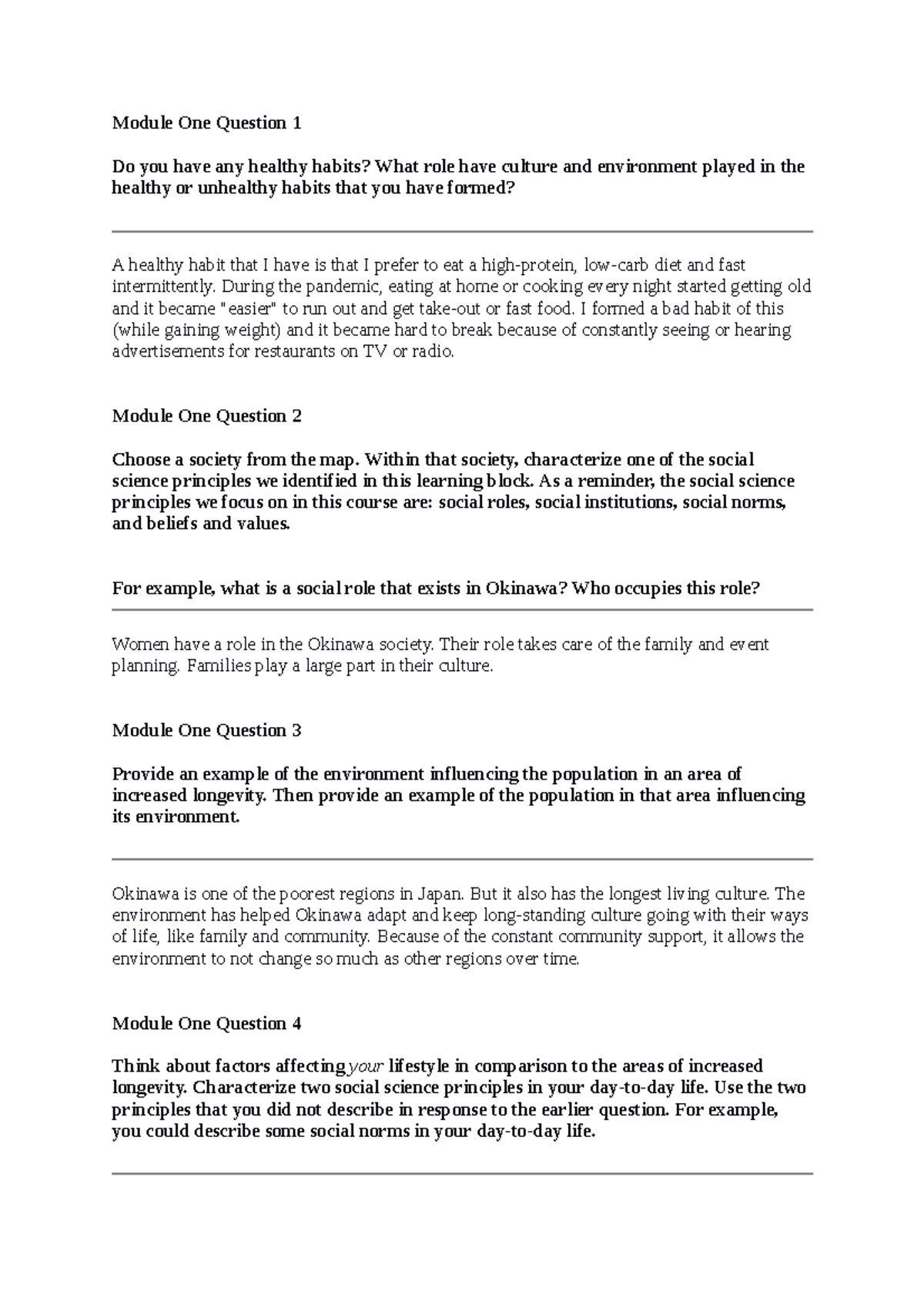 SCS 200 Applied Social Sciences_(module 1 Short Answers) - Module One ...