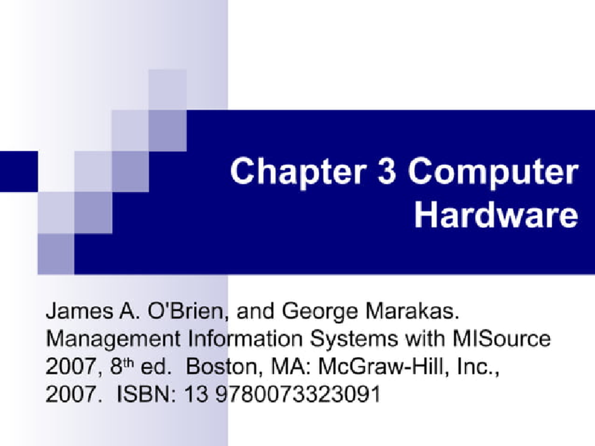 Chapter 3 computer hardware 71592374 - Marketing management - Studocu