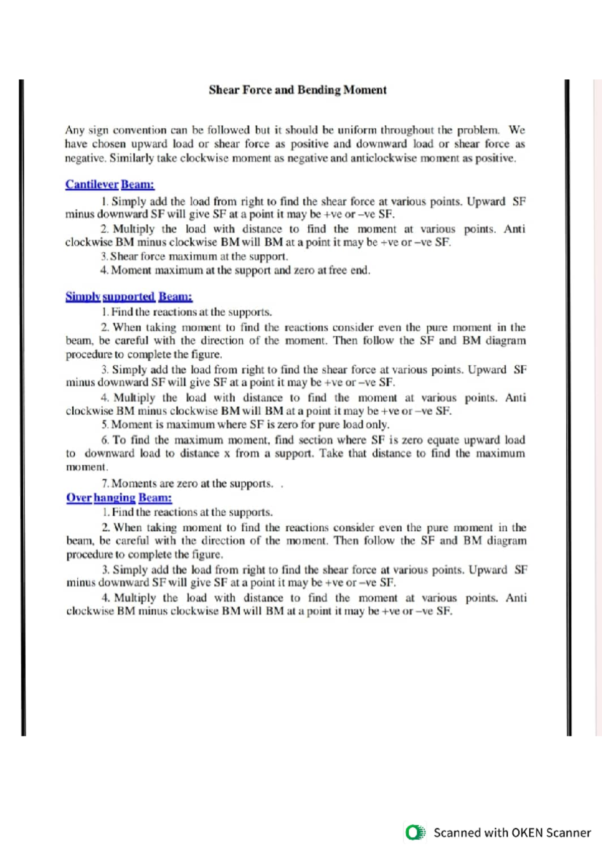 Structural Analysis 2 Shear Force Bending Moment And Its Diagrams