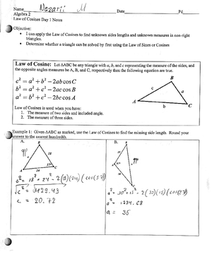 Algebra 2 - 2nd Semester Review - a4 Name Un Zartt JU Date Period ...