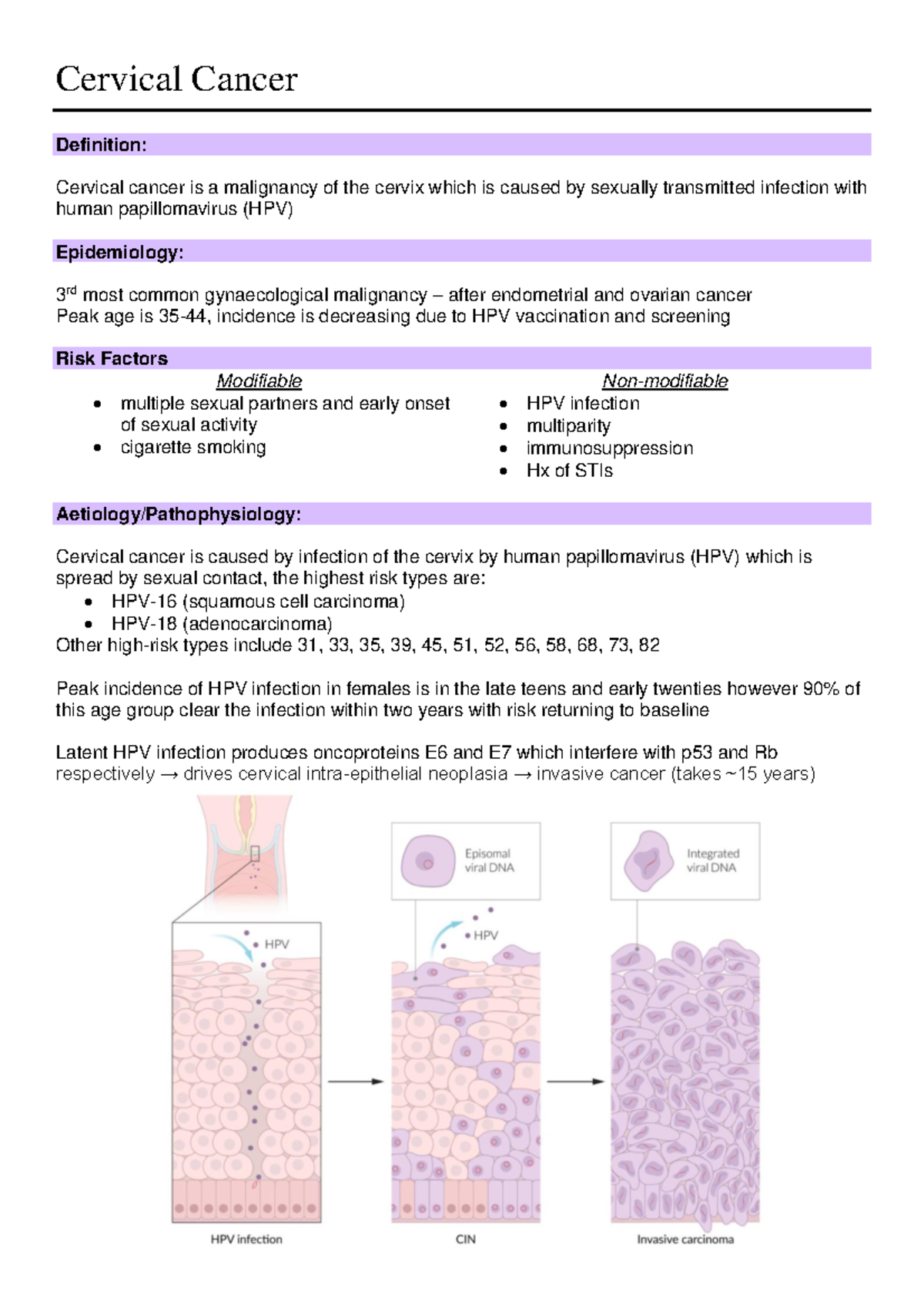 Gynaecological Cancers - Cervical Cancer Definition: Cervical cancer is ...