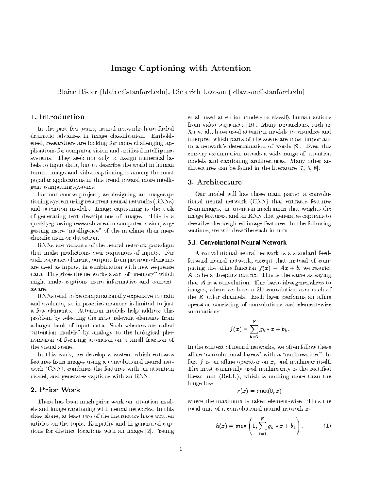 Image captioning with attention - Introduction et al. used attention ...