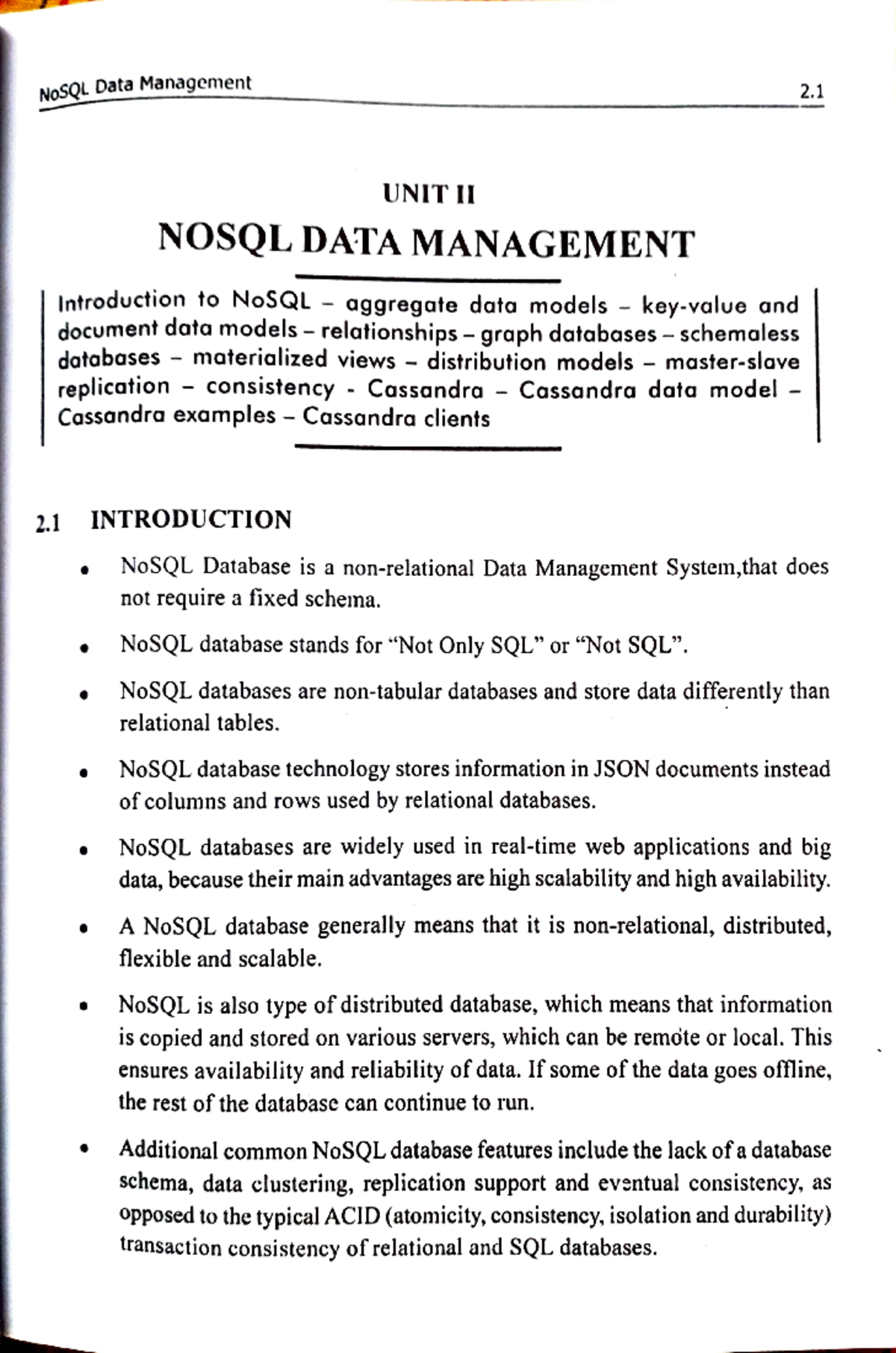 Unit 2 ( Big data) - Big Data Analytics - Studocu