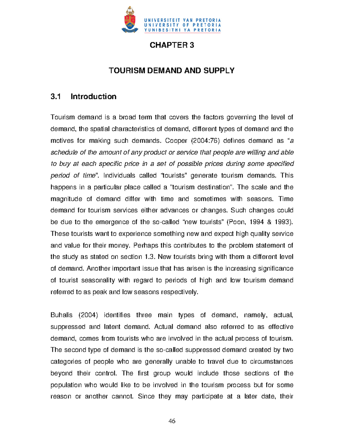 02chapters 3-4 - Final-Project-Requirement - CHAPTER 3 TOURISM DEMAND ...