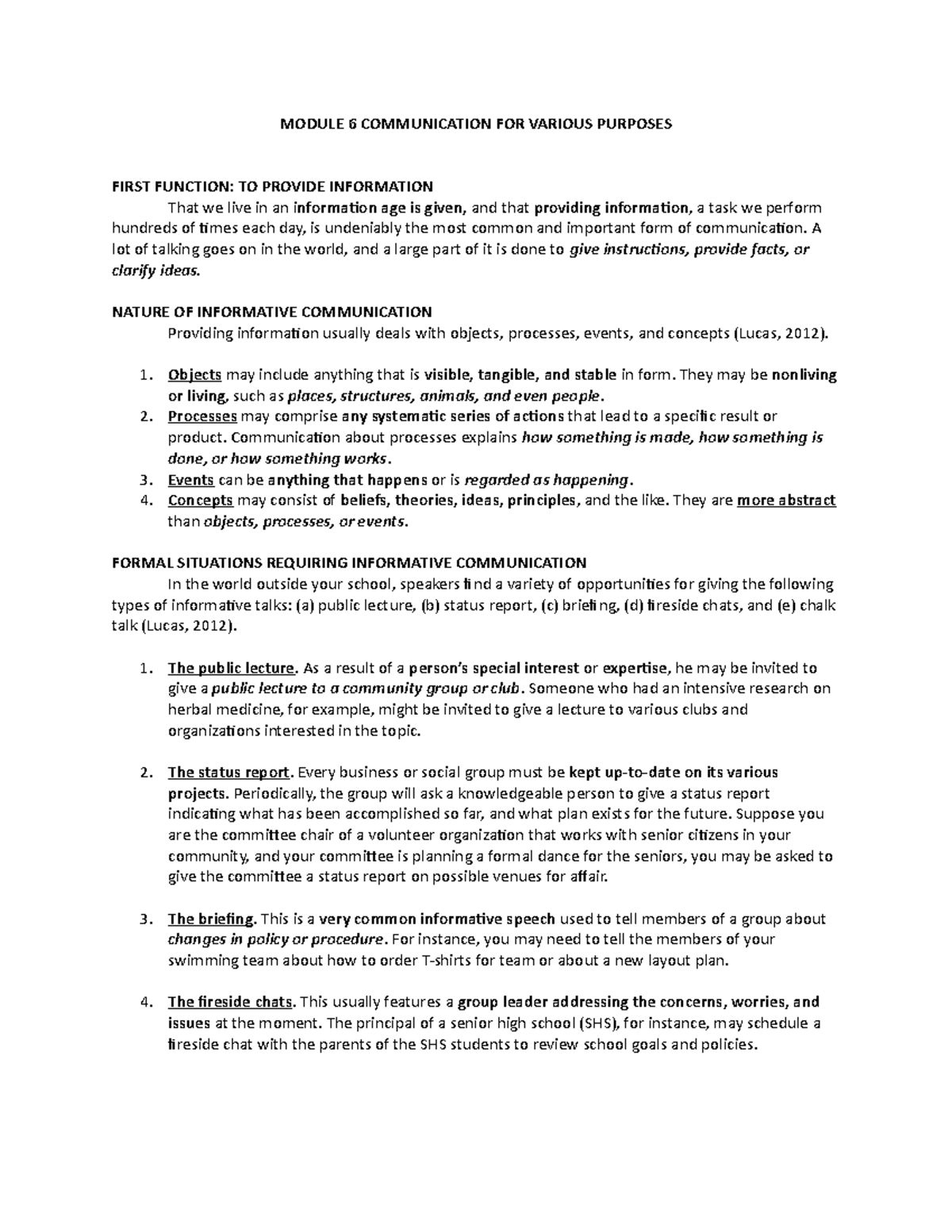 Purcom Module 6 - Purposive Communication - PangSU - Studocu