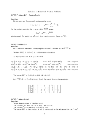 HW5 practice solutions - Solutions to Homework Practice Problems Practice problems: [DPV ...