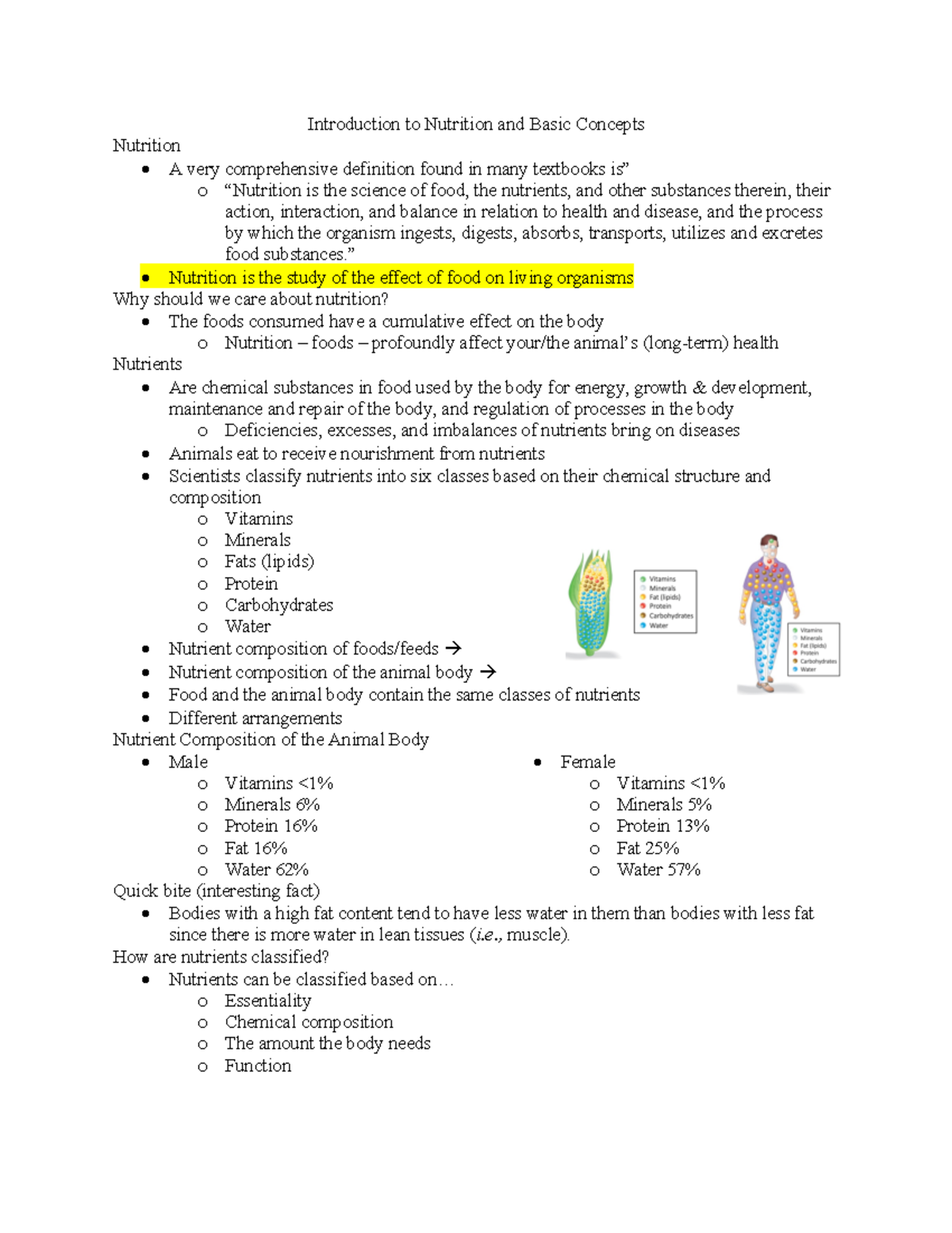 ASCI 047 Introduction to Animal Nutrition and Basic Concepts ...