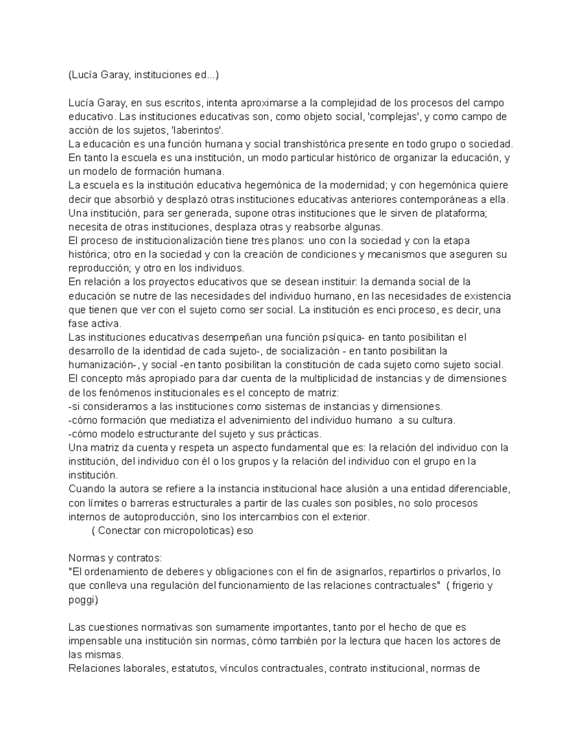 (Lucía Garay, instituciones ed - Sistemas y Organizaciones - UADER ...