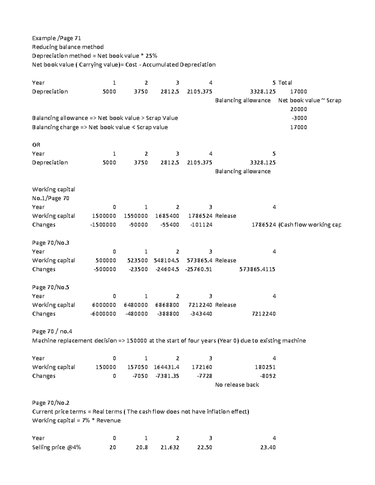 FM Text sums - ACCA Financial management Examples - Example /Page 71 ...