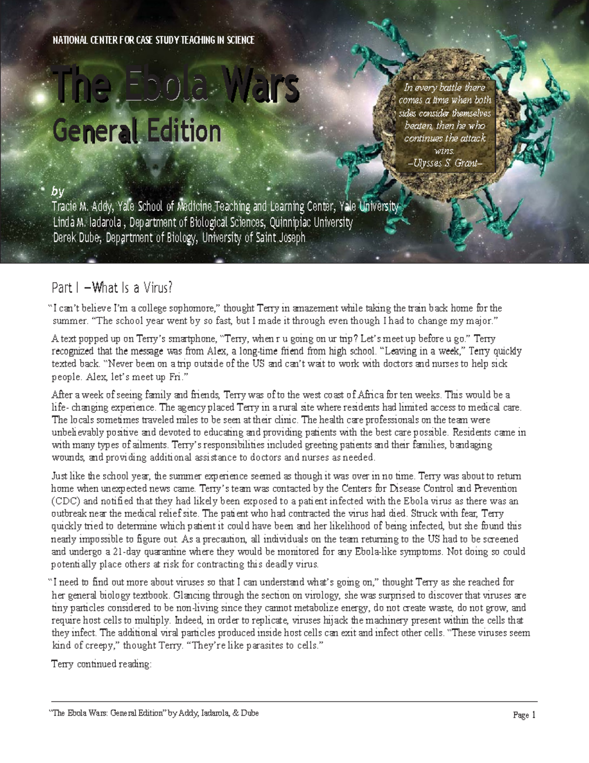Ebola Case Study - Don't worry about it. - “The Ebola Wars: General ...