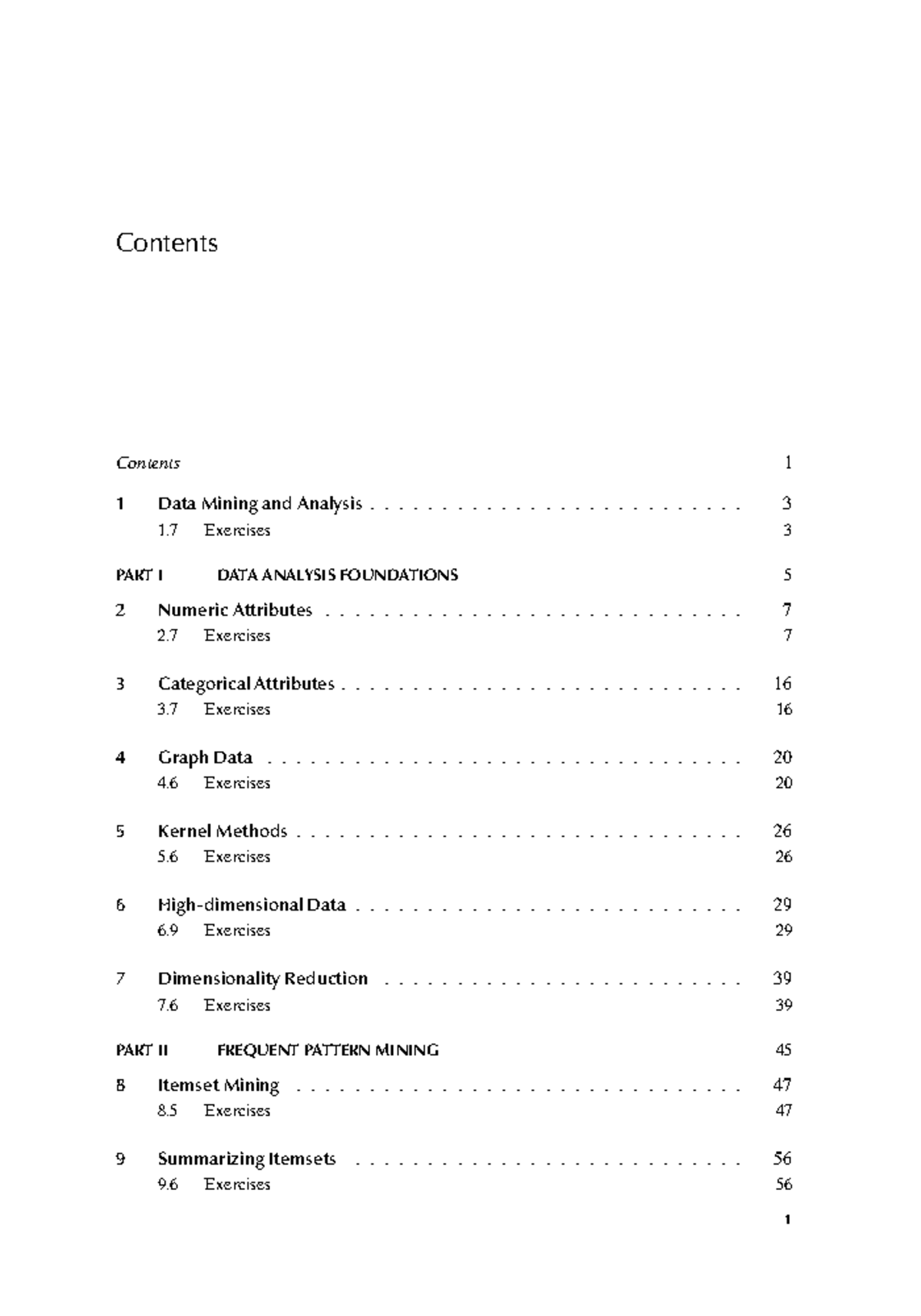 Solution of Data mining and machine learning - Contents Contents 1 Data ...