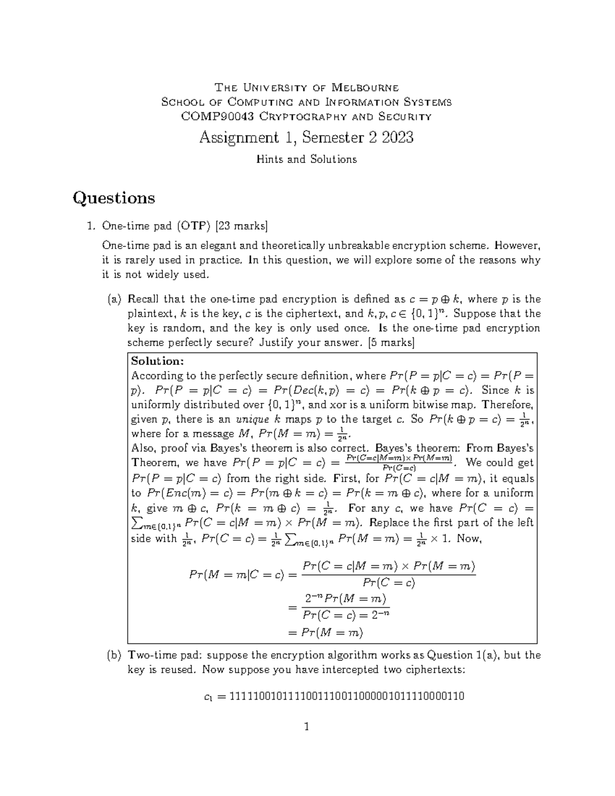 COMP90043-2023-Assignment 1 Sample Solution - The University of Melbourne School of Computing ...
