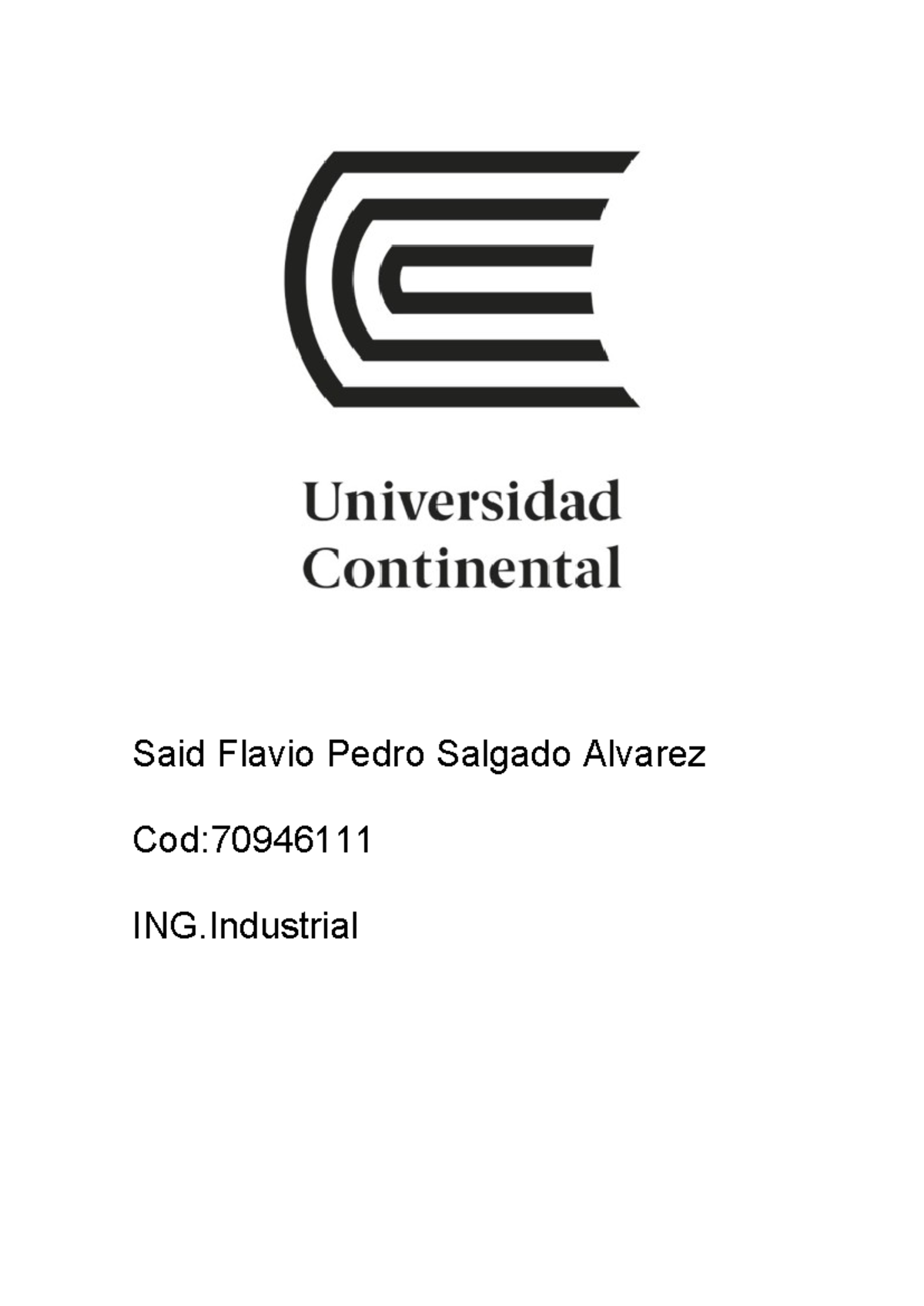Introduccion a la ingenieria - Said Flavio Pedro Salgado Alvarez Cod ...