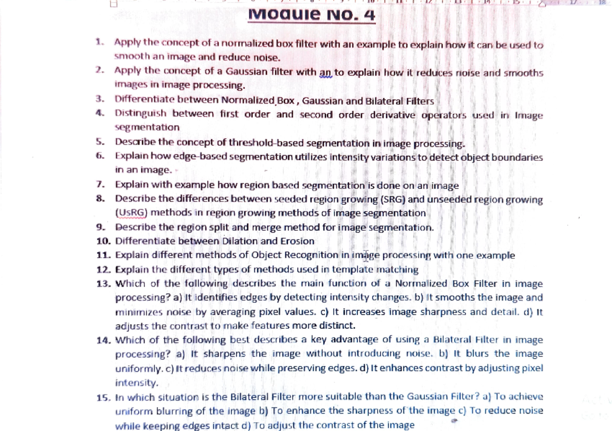 MV IAT-2 QB - Sawaw - MOguie No. 4 1. Apply the concept of a normalized ...