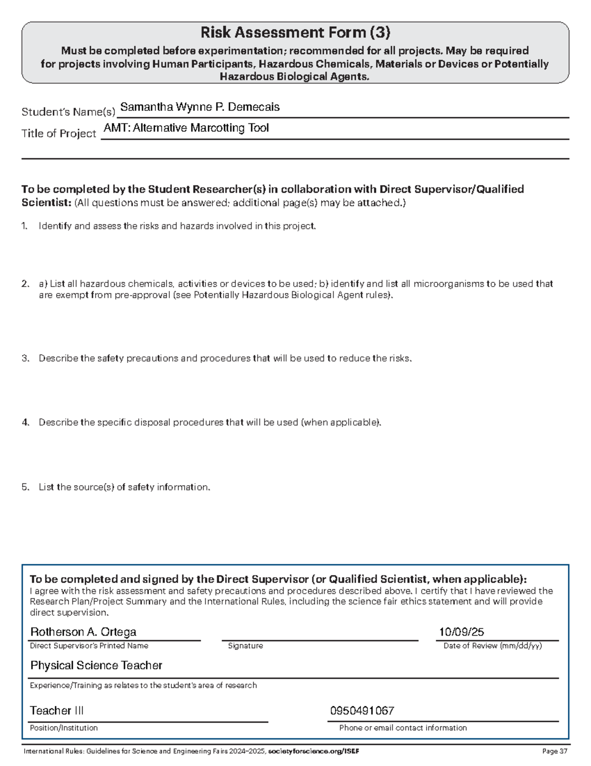 Att - Test paper - International Rules: Guidelines for Science and ...