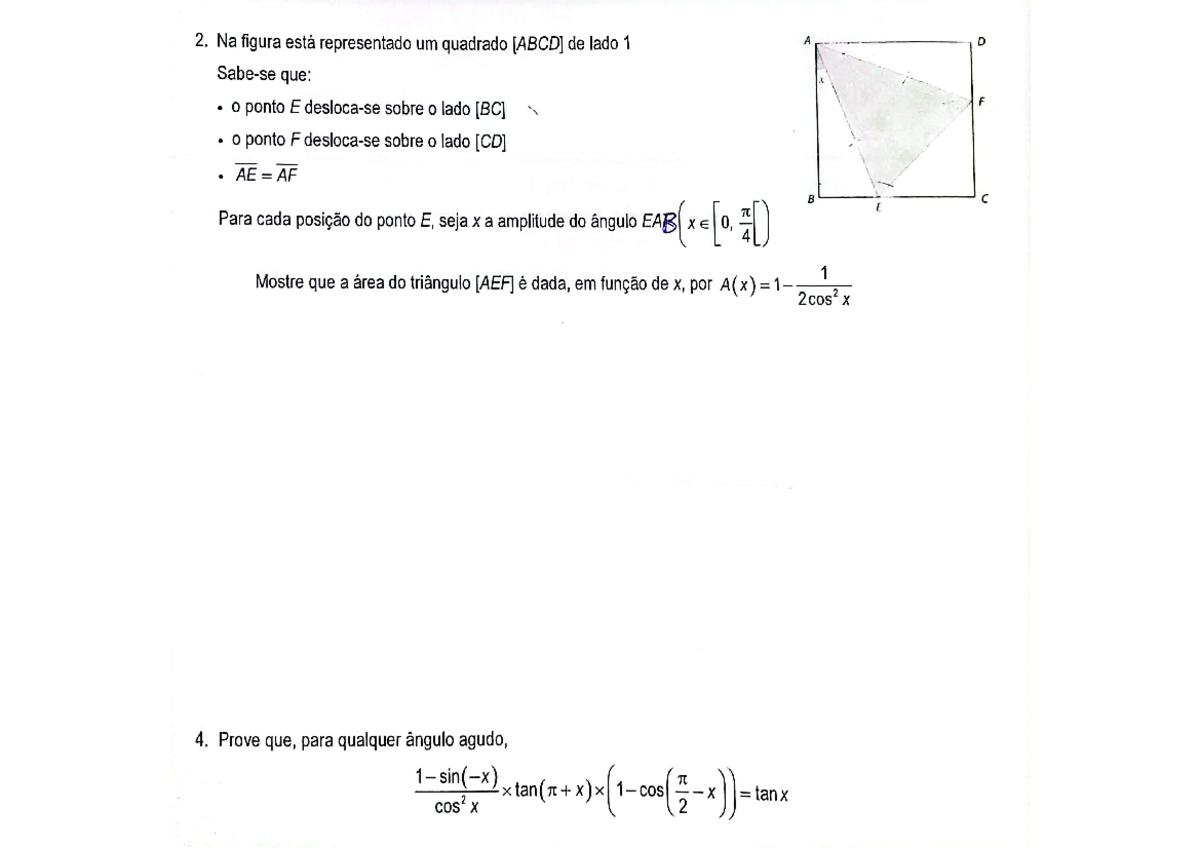 Ex 11° 3 - Matemática A - Studocu