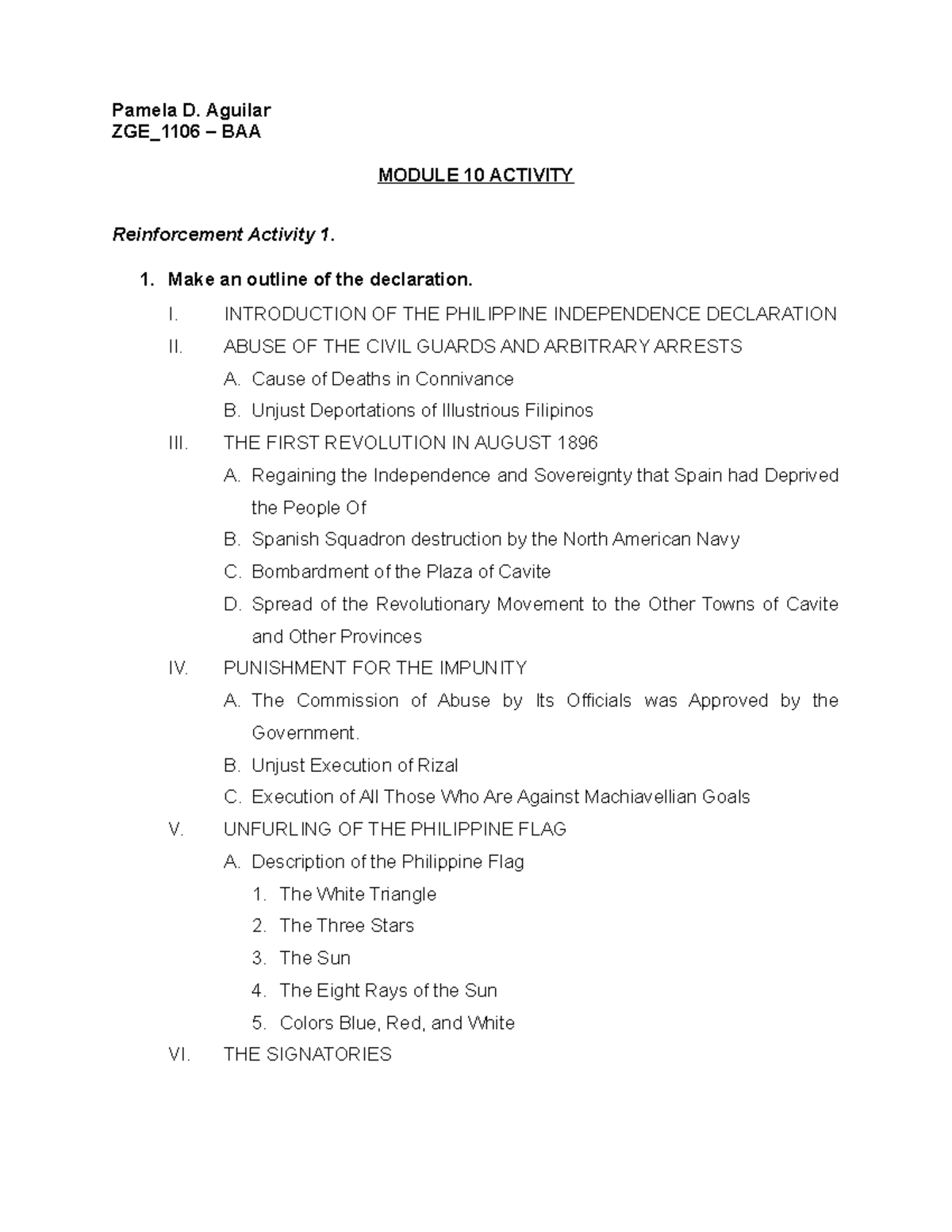 Aguilar, Pamela M10 Activity - Pamela D. Aguilar ZGE_1106 – BAA MODULE ...