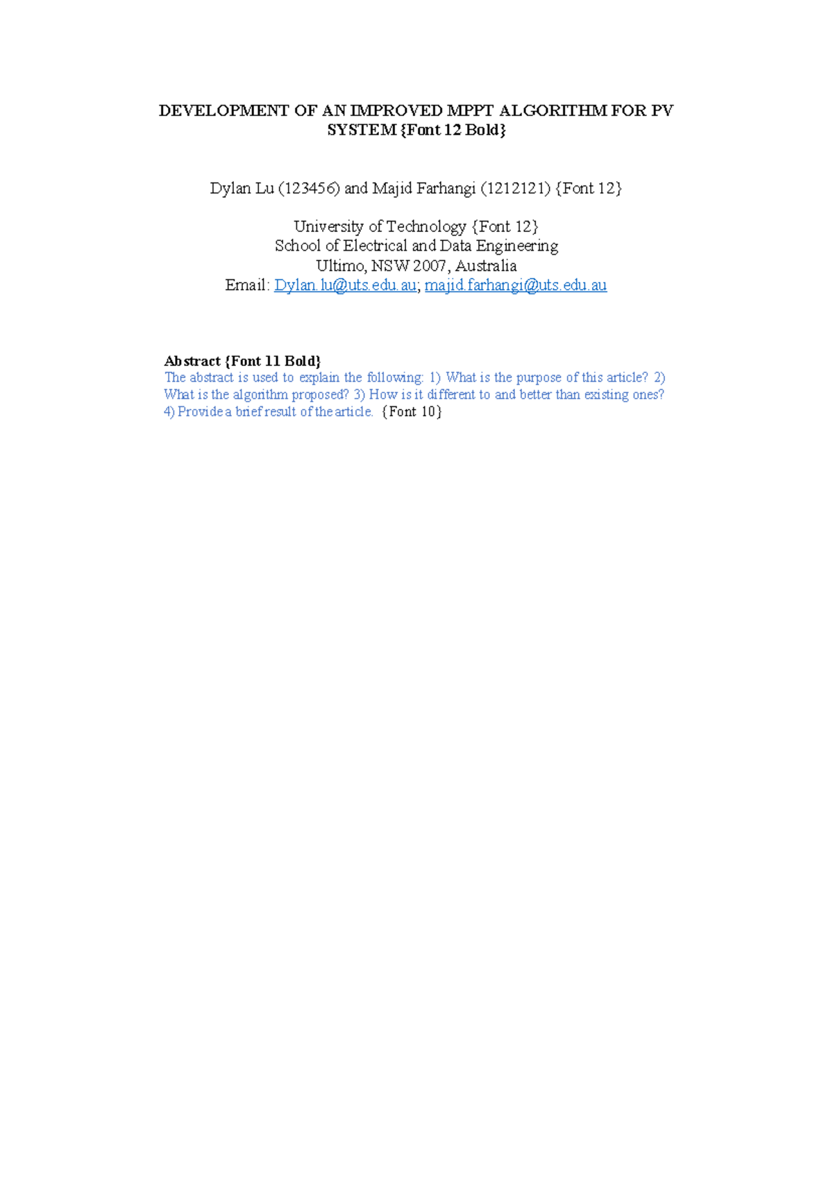 MPPT Design Project Template - DEVELOPMENT OF AN IMPROVED MPPT ...