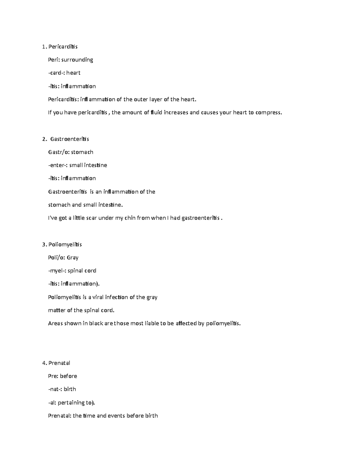 Document - bdfb - Pericarditis Peri: surrounding -card-: heart -itis ...
