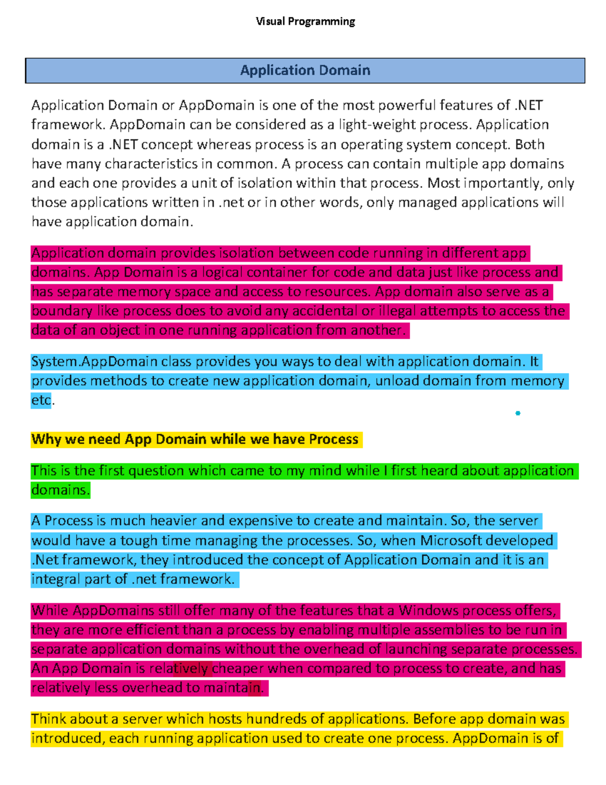 Application Domain - Application Domain Application Domain or AppDomain ...