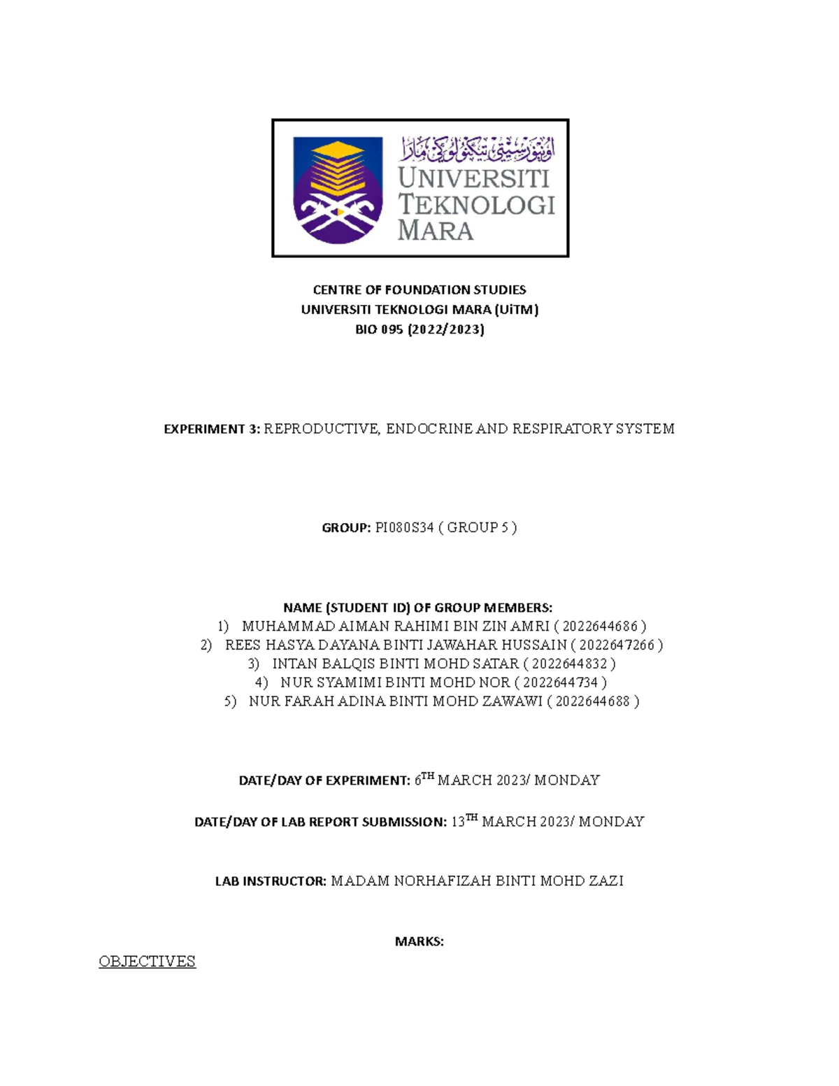 Bio lab 3 sem 2 discussion spermatogenesis & oogenesis - CENTRE OF ...