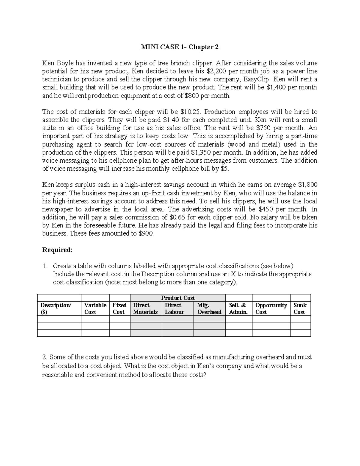 Transaction Analysis Financial Controllership - MINI CASE 1- Chapter 2 ...