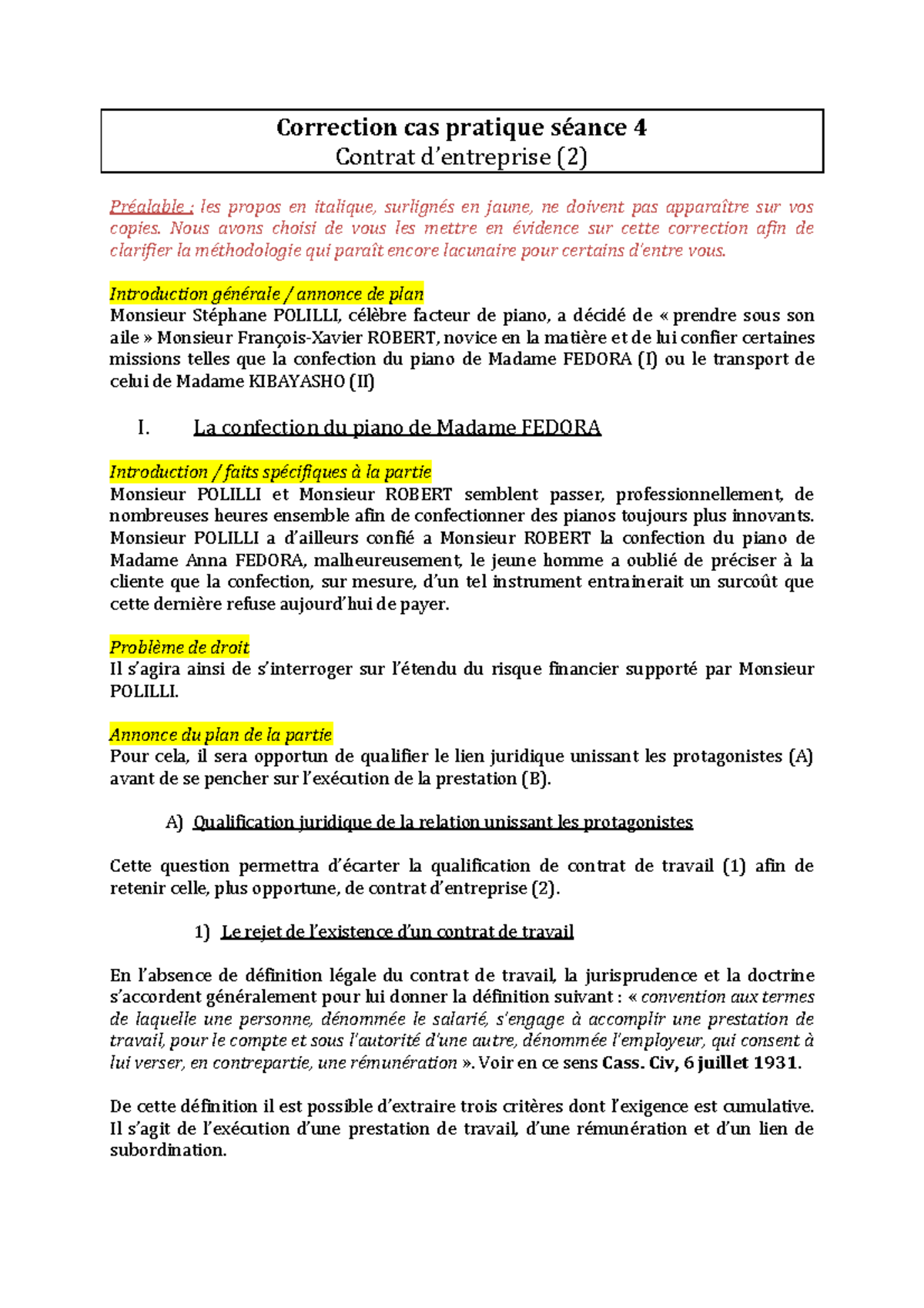 Correction cas pratique séance 4 (1) - Correction cas pratique séance 4 ...