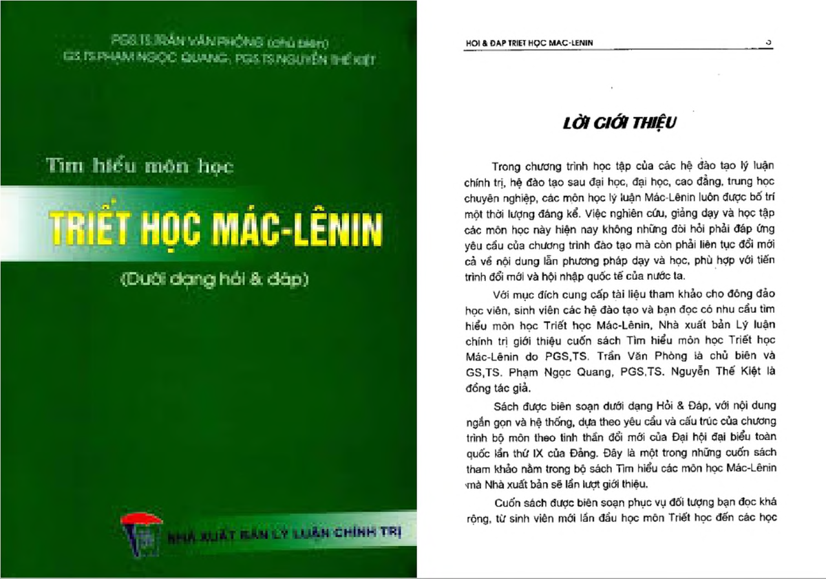 [123doc] - triet-hoc-mac-le-nin-duoi-dang-hoi-dap - triết học - Studocu