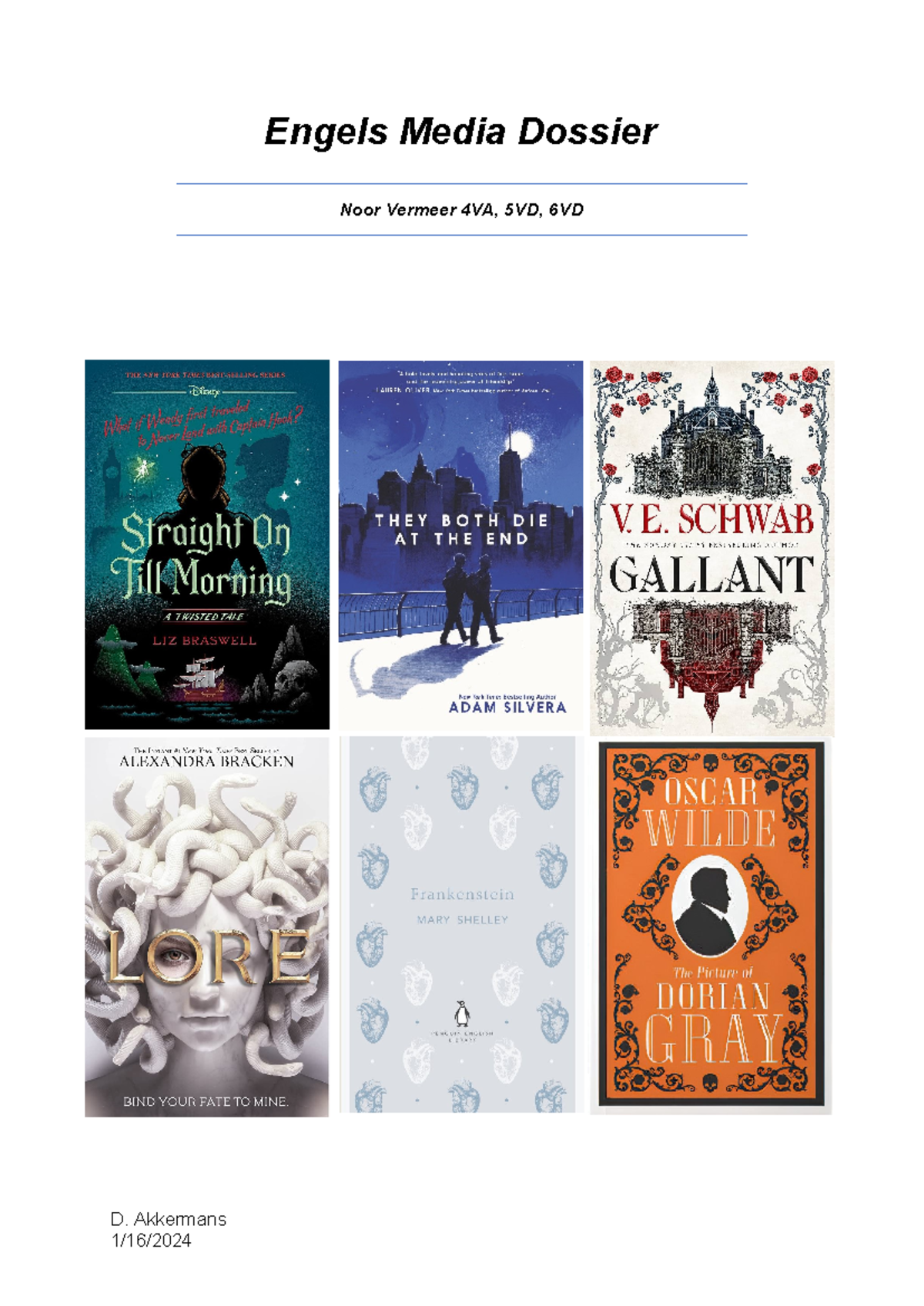 Engels Media Dossier compleet - Engels Media Dossier Noor Vermeer 4VA ...