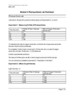 Lab 3 Cell Structure and Function Worksheet - Click or tap here to enter text. BSC 108 Lab 3 ...