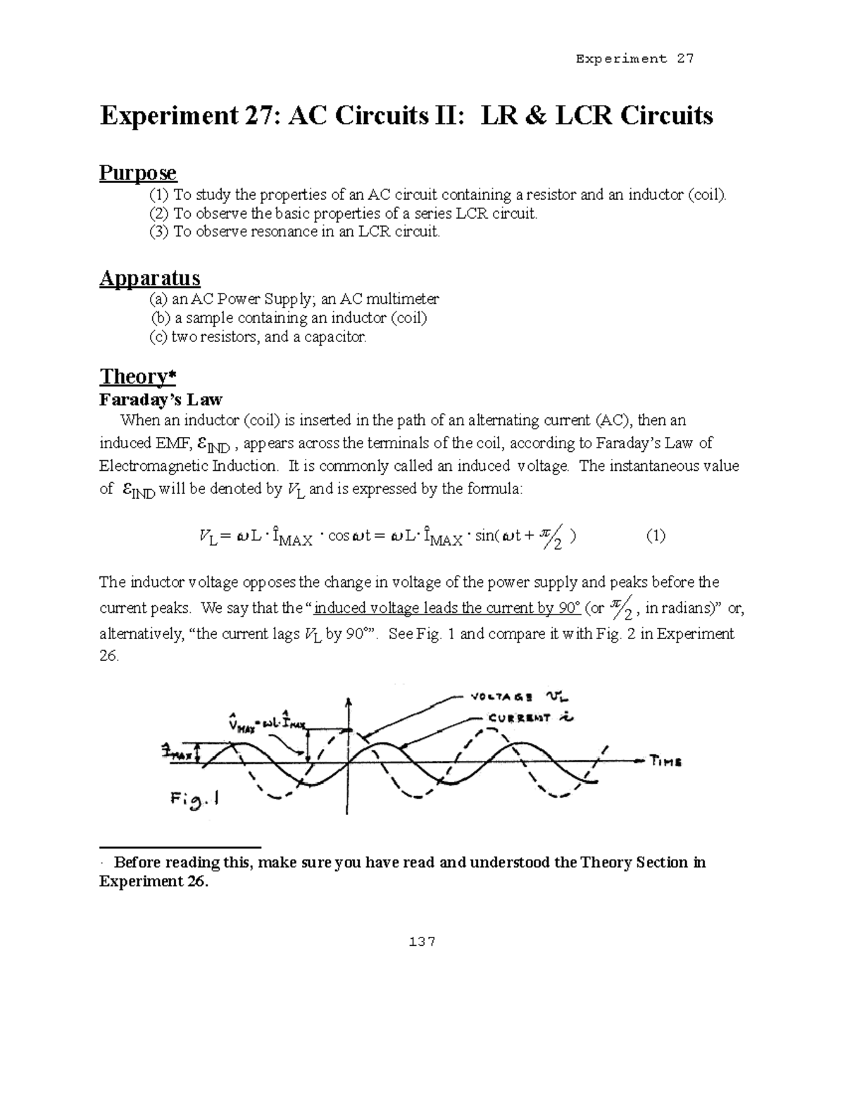 27 LCR Circuit - review - Experiment 27: AC Circuits II: LR & LCR ...