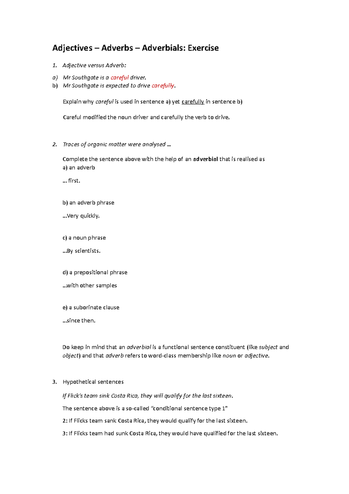 Adj adv adverbial exercise Gr2 - Adjectives – Adverbs – Adverbials ...