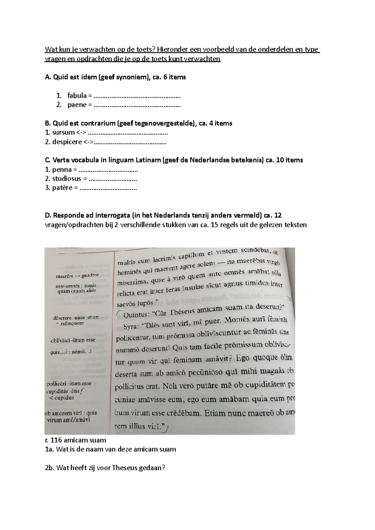 4-La proef toetsje - Wat kun je verwachten op de toets? Hieronder een ...